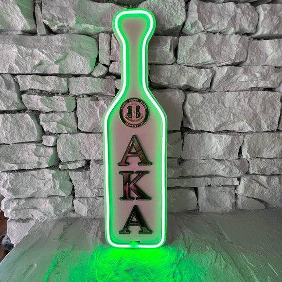 D9 Greeks | Art | Alpha Kappa Alpha Led Wooden Paddle Pink | Poshmark